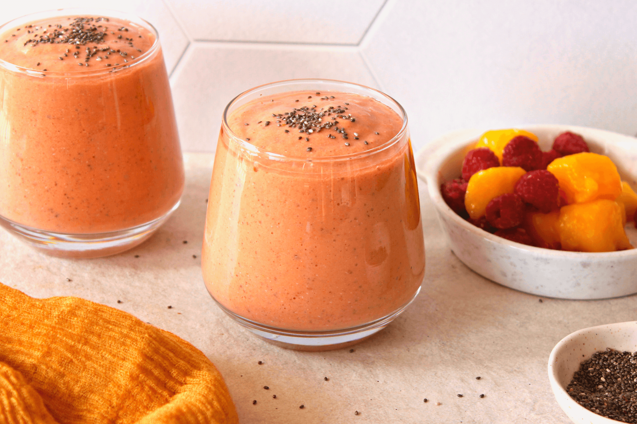Citrus Raspberry Mango Smoothie Recipe
